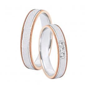 Βέρες Dekagold Σειρά DG, Λευκόχρυσος & Ρόζ Χρυσός,Κ9-Κ14-Κ18